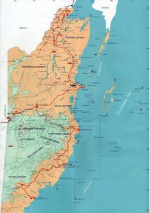 Tourist Map of Belize: Belize City Map Popular Destinations